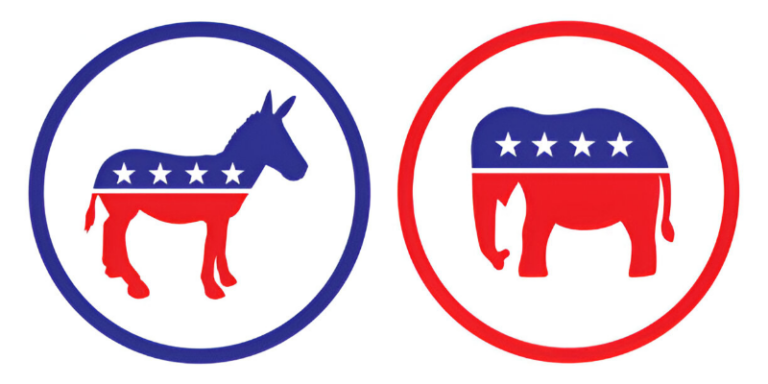 US Democratic and Republican Logo Designs - ZillionDesigns