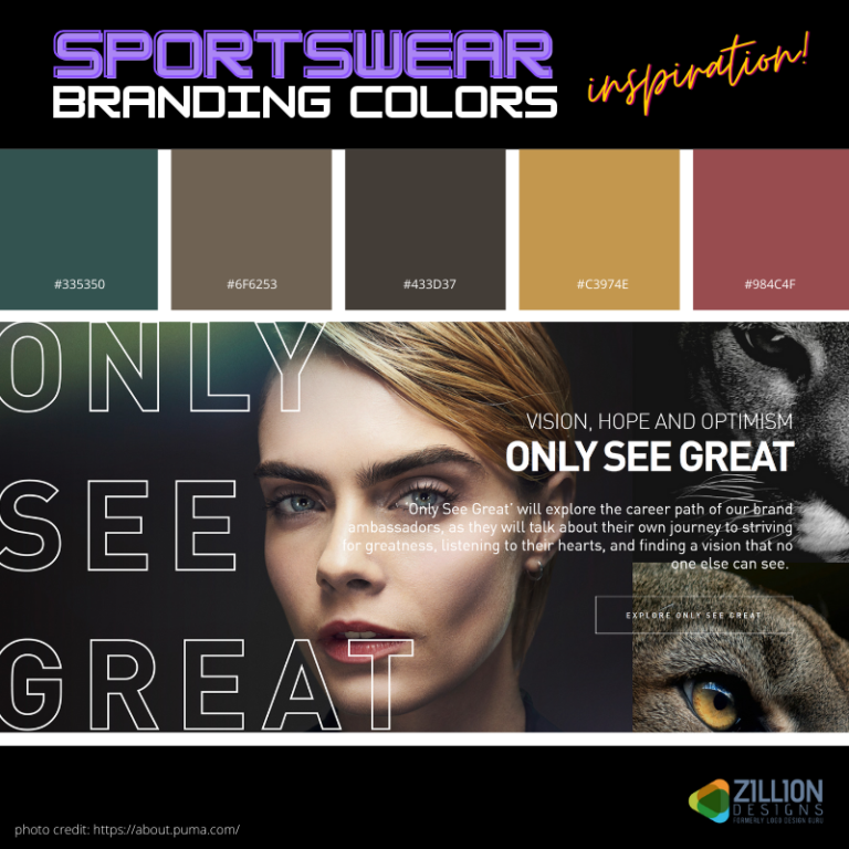 Kickass Color Palettes For Sportswear Branding - ZillionDesigns