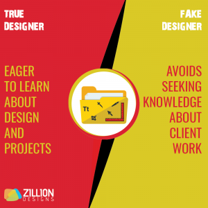 True Designer Versus Fake Designer - ZillionDesigns