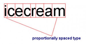 Proportionally spaced type - ZD Blog - ZillionDesigns