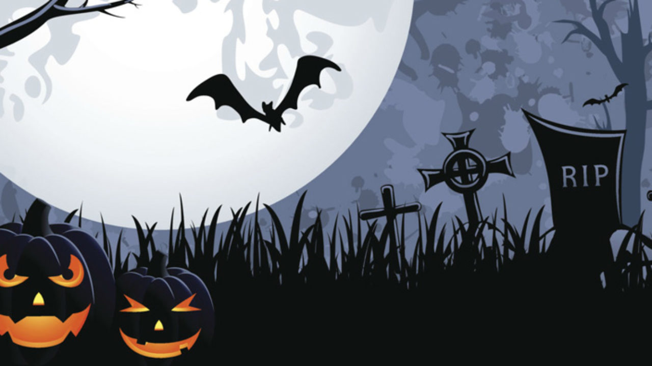 Halloween Scary Logo Evil Pumpkin Face Laugh Animation With Your Logo.