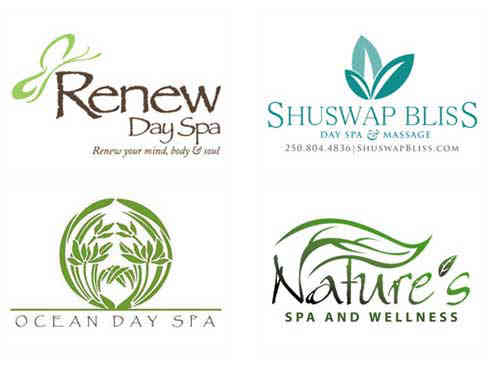 Massage & Day Spas Logos Which Please and Calm the Senses
