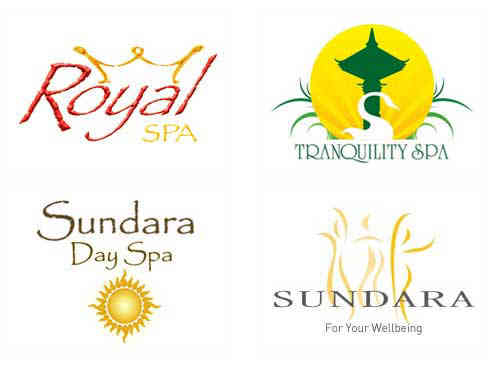 Massage & Day Spas Logos Which Please and Calm the Senses